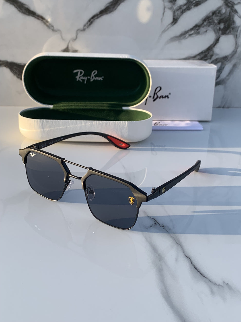 Ray Ban Premium Black Shine Sunglasses For Men Woman – Branded Store